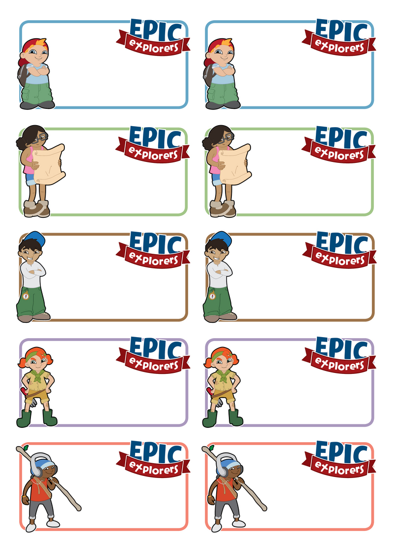 Epic Explorers Name Stickers | The Good Book Company